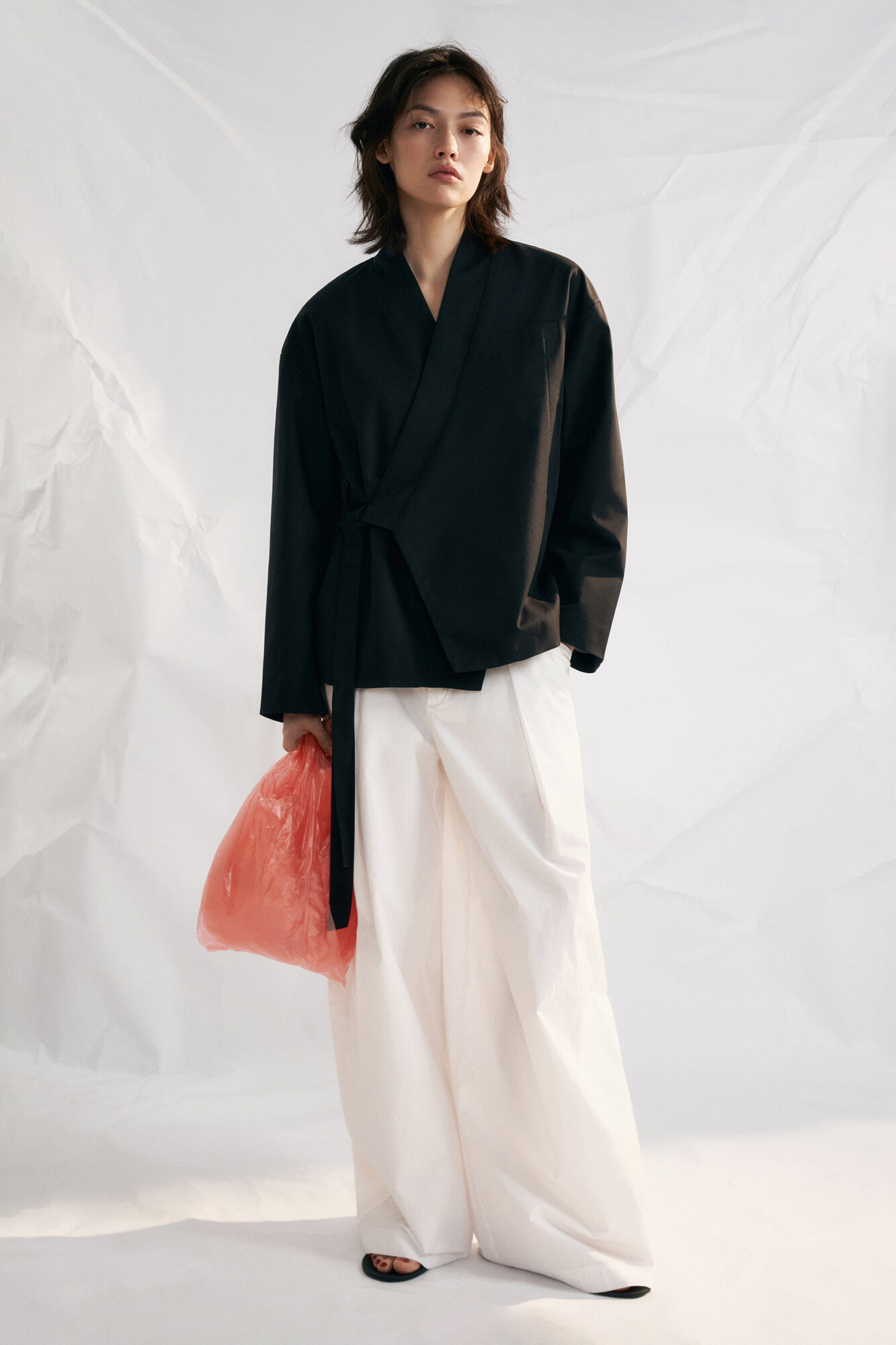 Брюки широкие хлопковые со средней посадкой