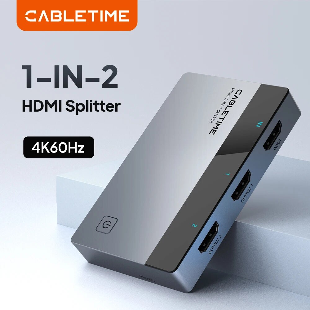 HDMI-сплиттер CABLETIME 1 в 2 — фото 1