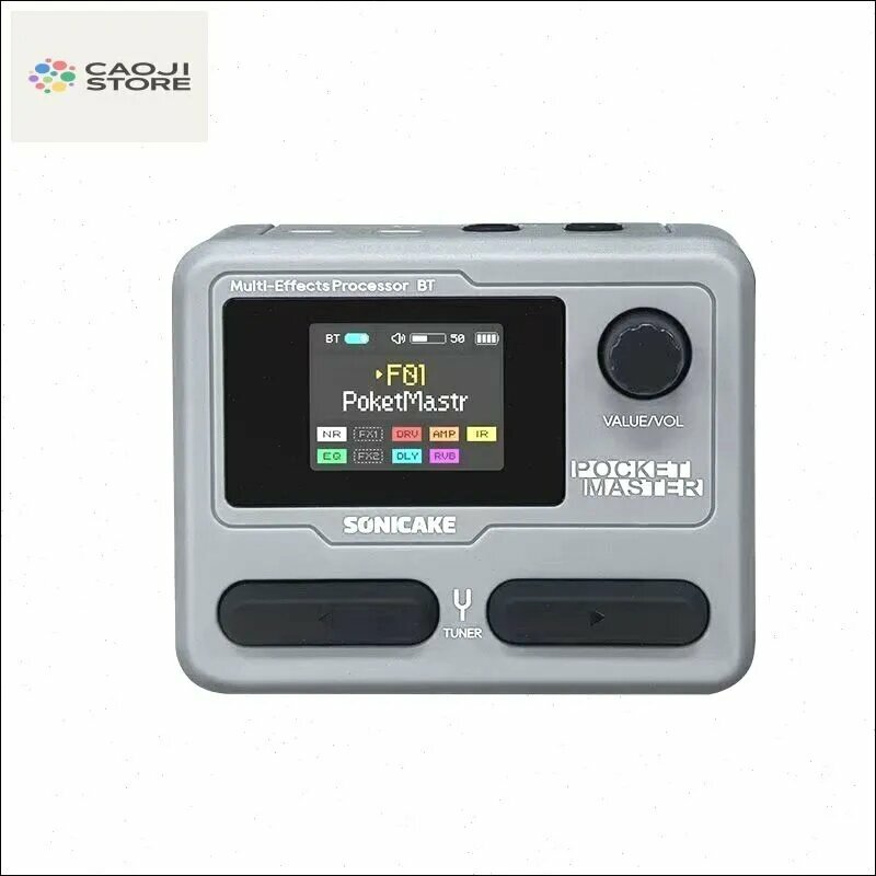 Sonicake Pocket Master Портативный Мультиэффект для Гитары с Bluetooth, Аудиоинтерфейсом и Драм-машиной