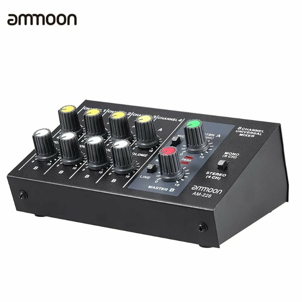 Ammoon AM-228 Ультракомпактный малошумный 8-канальный металлический моно