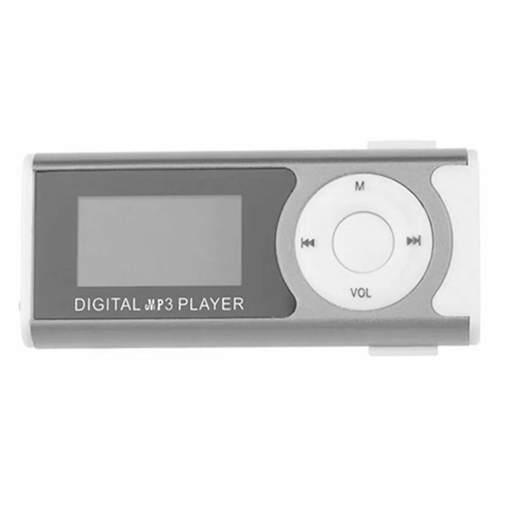 MP3-плеер, серебристый, белый, поддержка MP3/WMA, слот для карт TF, пластик, эквалайзер
