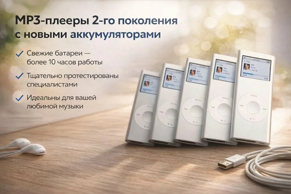 Apple MP3-плеер 2 ГБ, белый