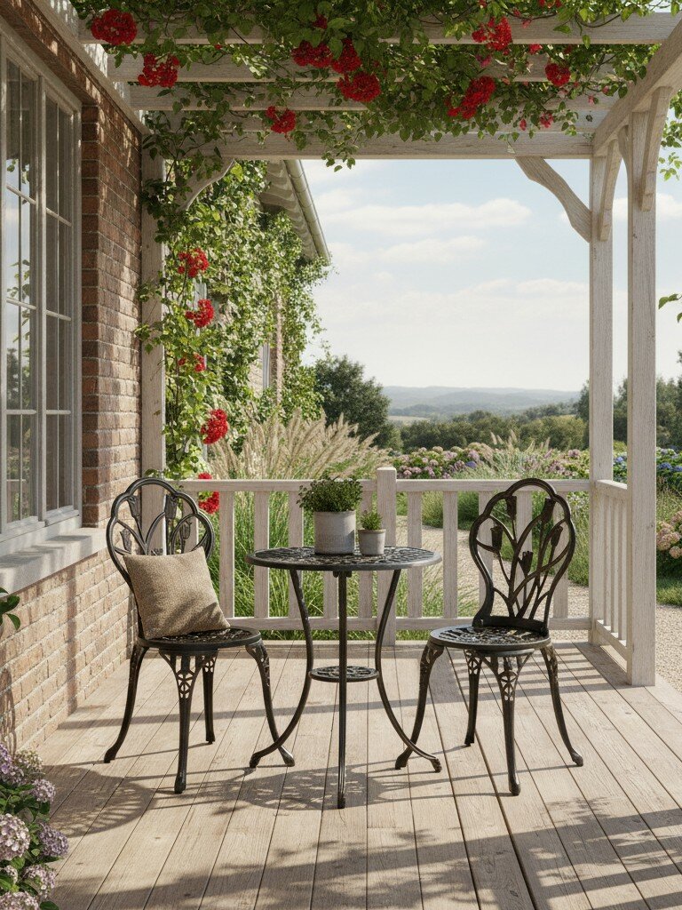 Компактный кованый комплект TetChair: стол + 2 стула (алюминий бронза)