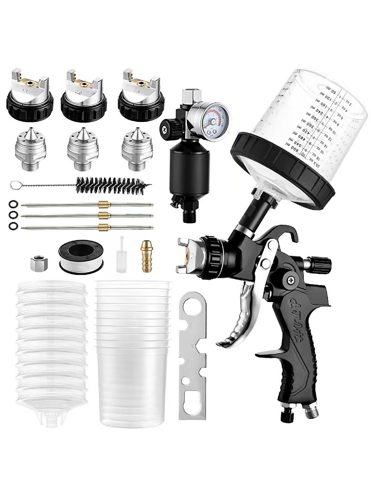 Air Paint Tool Сопла 1.4/1.7/2 мм Распыляют Лакокрасочный Инструмент для Отделки Автомобилей и Мебели