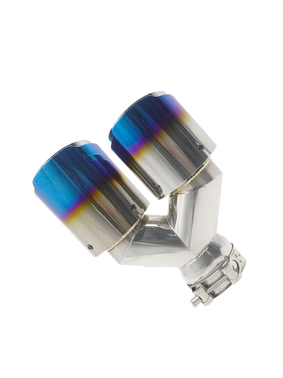 Автомобильные Универсальные Глушители Заднего Горла Y-образной формы С Двойным Выпуском Выхлопных газов