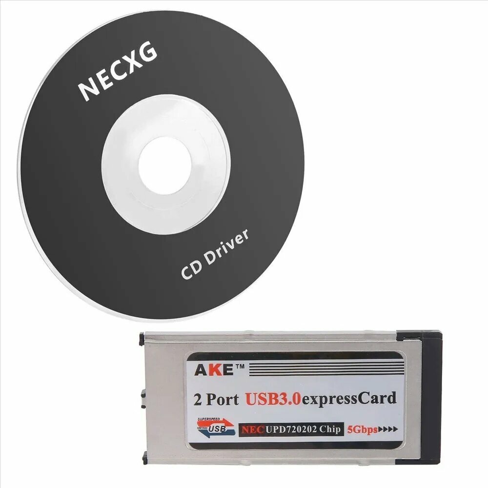 Высокоскоростной двойной 2-портовый USB 3.0 Express Card 34-мм слот Express Card PCMCIA Converter Adapter для Laptop Notebook