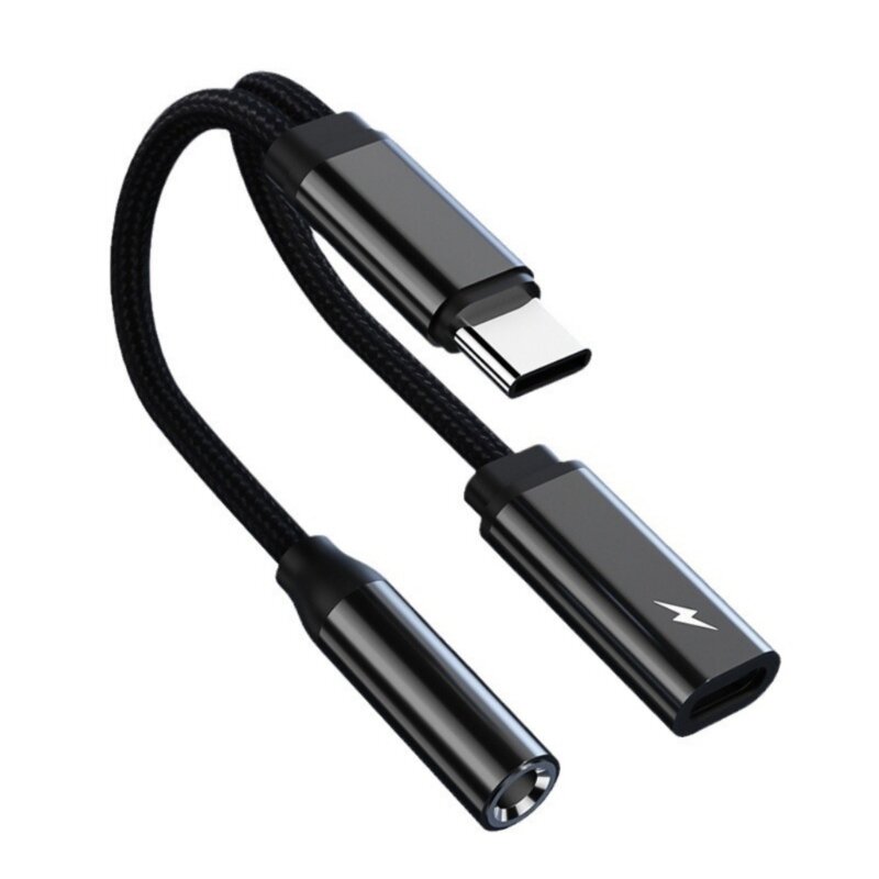 Адаптер для наушников и зарядного устройства USB C-3,5 мм USB C-3,5 мм Аудио Адаптер для телефона 16/15 S25 A15 A55 Смартфон