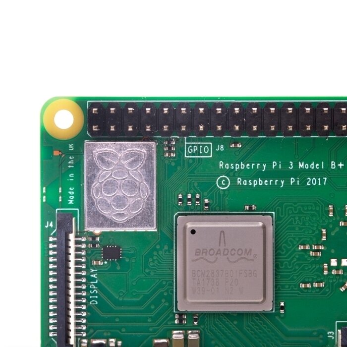 Компьютер Мини Raspberry Pi 3 Model B+ (RA433, E14 Version) Retail, 1GB RAM, Cortex-A53 (ARMv8) 64-bit SoC 1.4GHz Broadcom BCM2837B0 CPU, WiFi, Bluetooth, 40-pin extended GPIO, 4x USB 2.0, HDMI