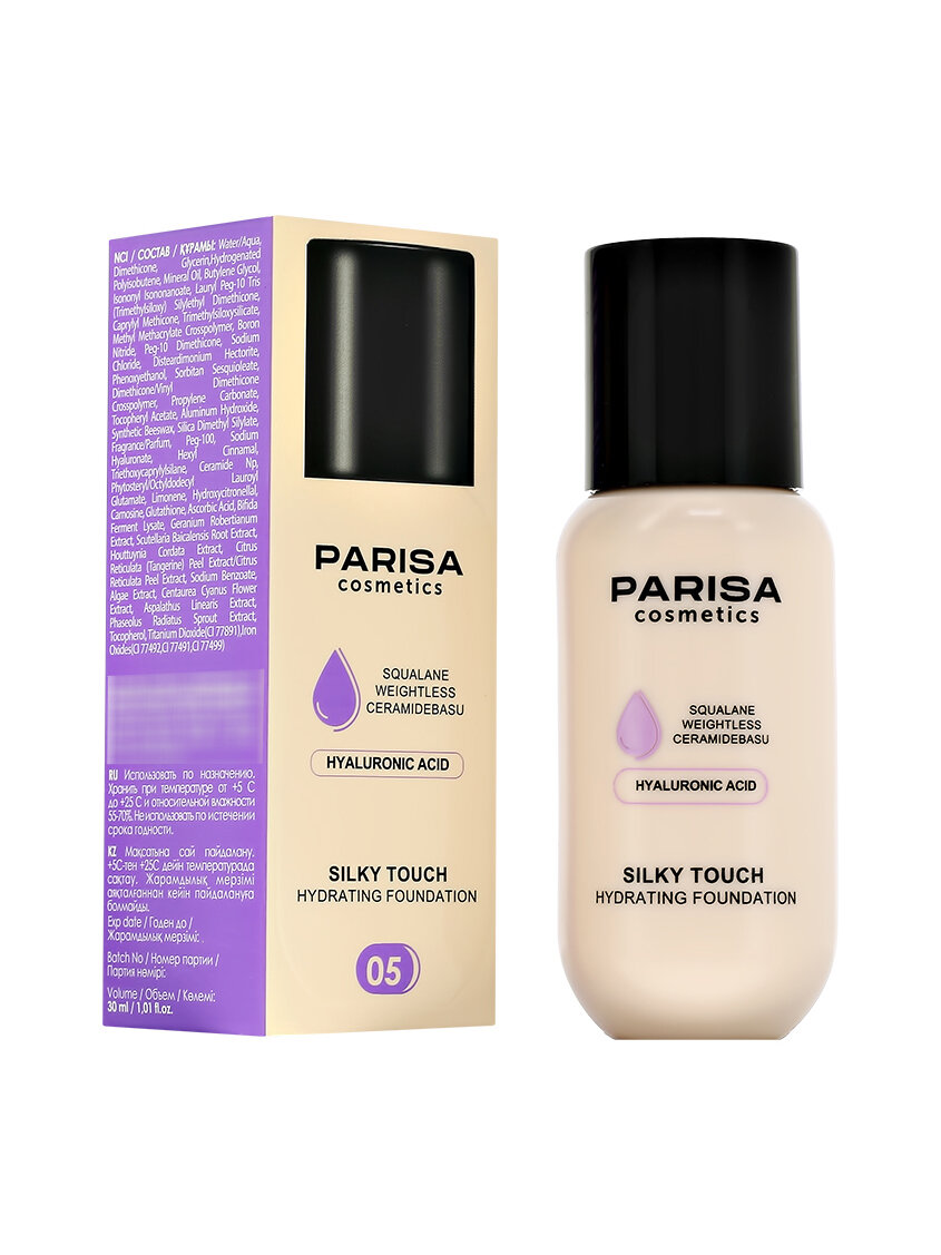 Тональный крем Parisa Silky Touch, тон: 05 Soft Biege, 30мл