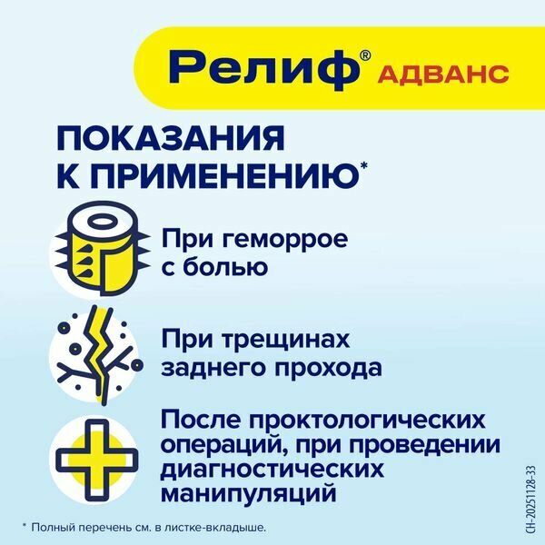Релиф Адванс суппозитории ректальные 206мг 10шт — фото 1