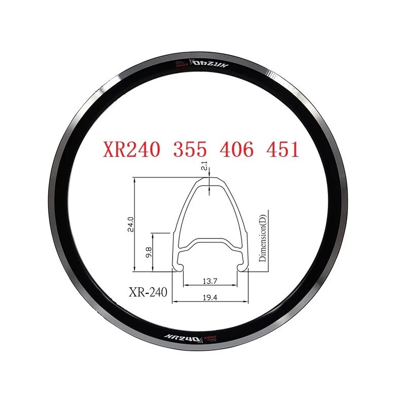 TRUYOU KINLIN XR240 Алюминиевые обода для BMX 406 silver 20H