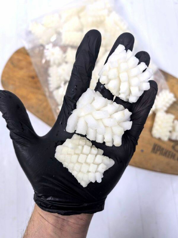 Кальмар, филе фигурное ( Ёжик ), 4-6см, Упаковка 1кг.