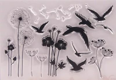 Прозрачные силиконовые трафареты с одуванчиками и гусями для детских художественных работ