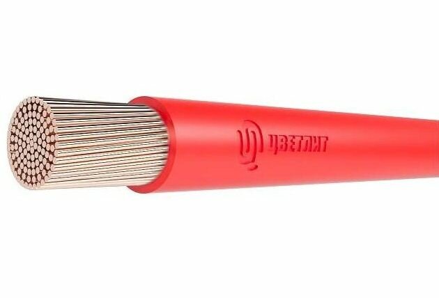 Провод Цветлит ПуГВнгА-LS 1х6 450-750В, цвет красный, бухта