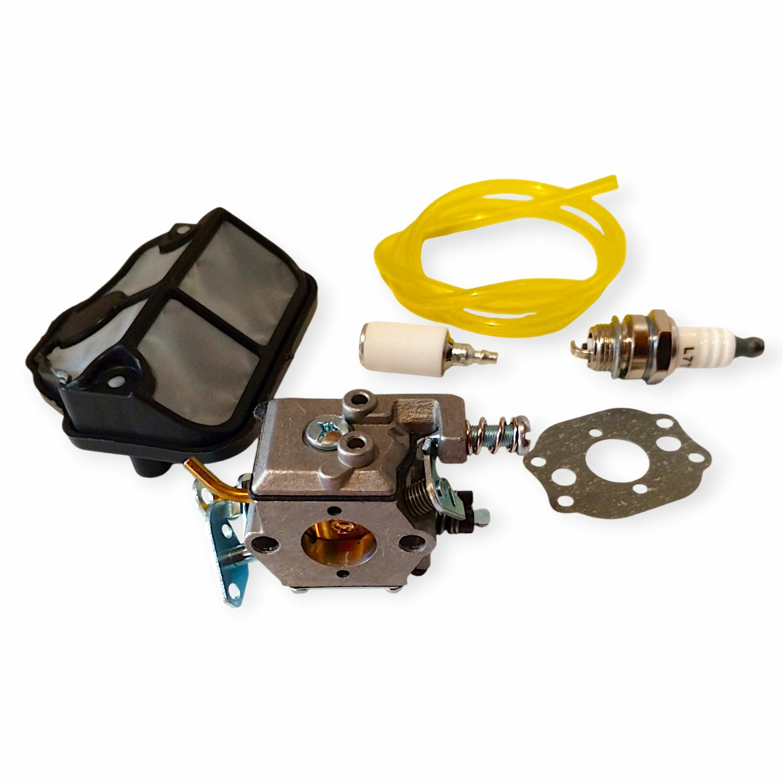 Комплект : Карбюратор для бензопилы Husqvarna 136 ,137 ,142 с ремкомплектом .