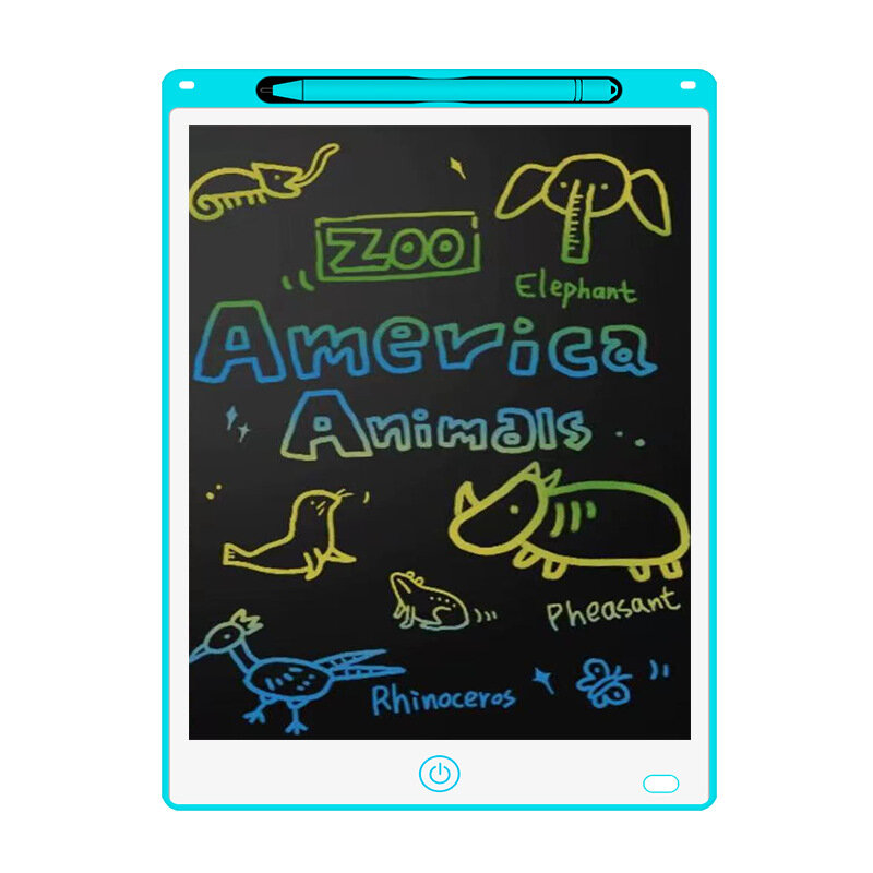 8,5-дюймовая LCD-доска для рисования для детей, перо цветное, бирюзовый цвет, стираемая доска