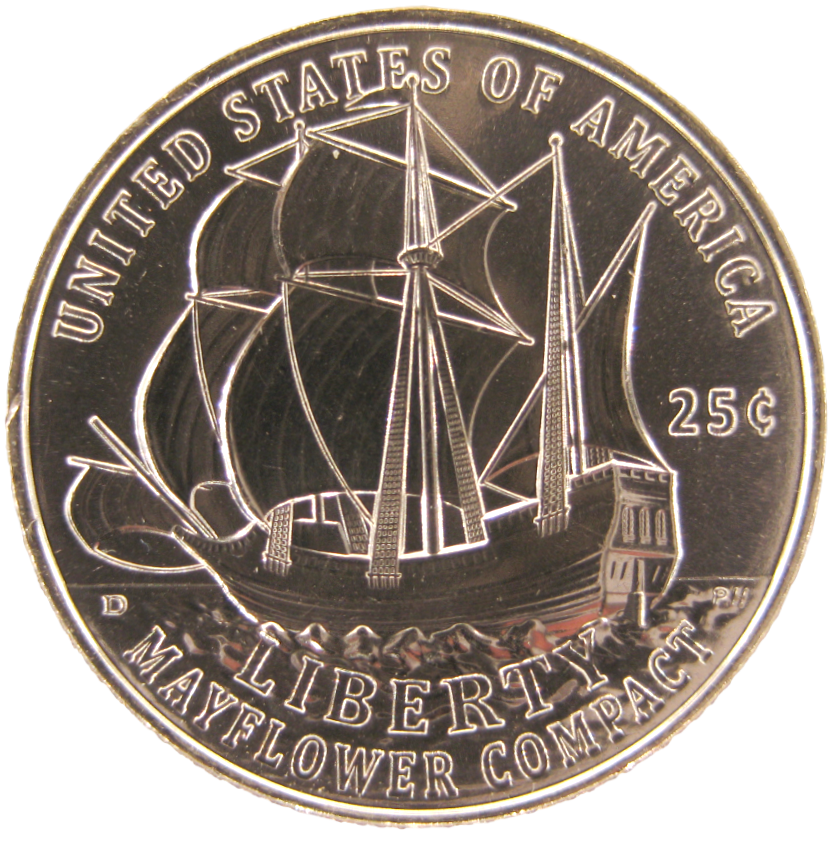 США 25 центов 2026 Мейфлауэр 250 лет независимости США. P (1) UNC
