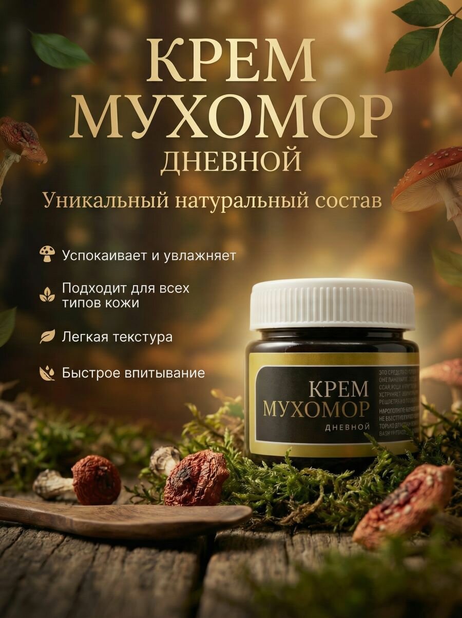 Крем Мухомор Дневной (регенерация, увлажнение и питание) 50 мл.
