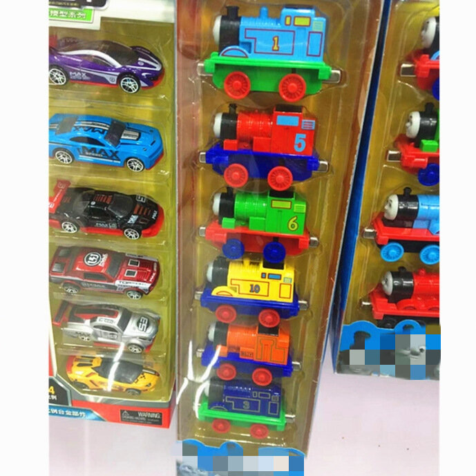 Набор магнитных локомотивов поезда для детей: 6 локомотивов, обучающая игрушка с безопасным дизайном