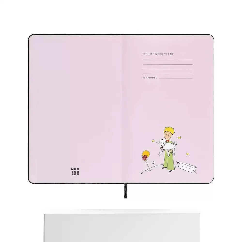 Блокнот Moleskine LE Petit Prince в линейку, матовая бумага, с резинкой, формат A5, черный — фото 1