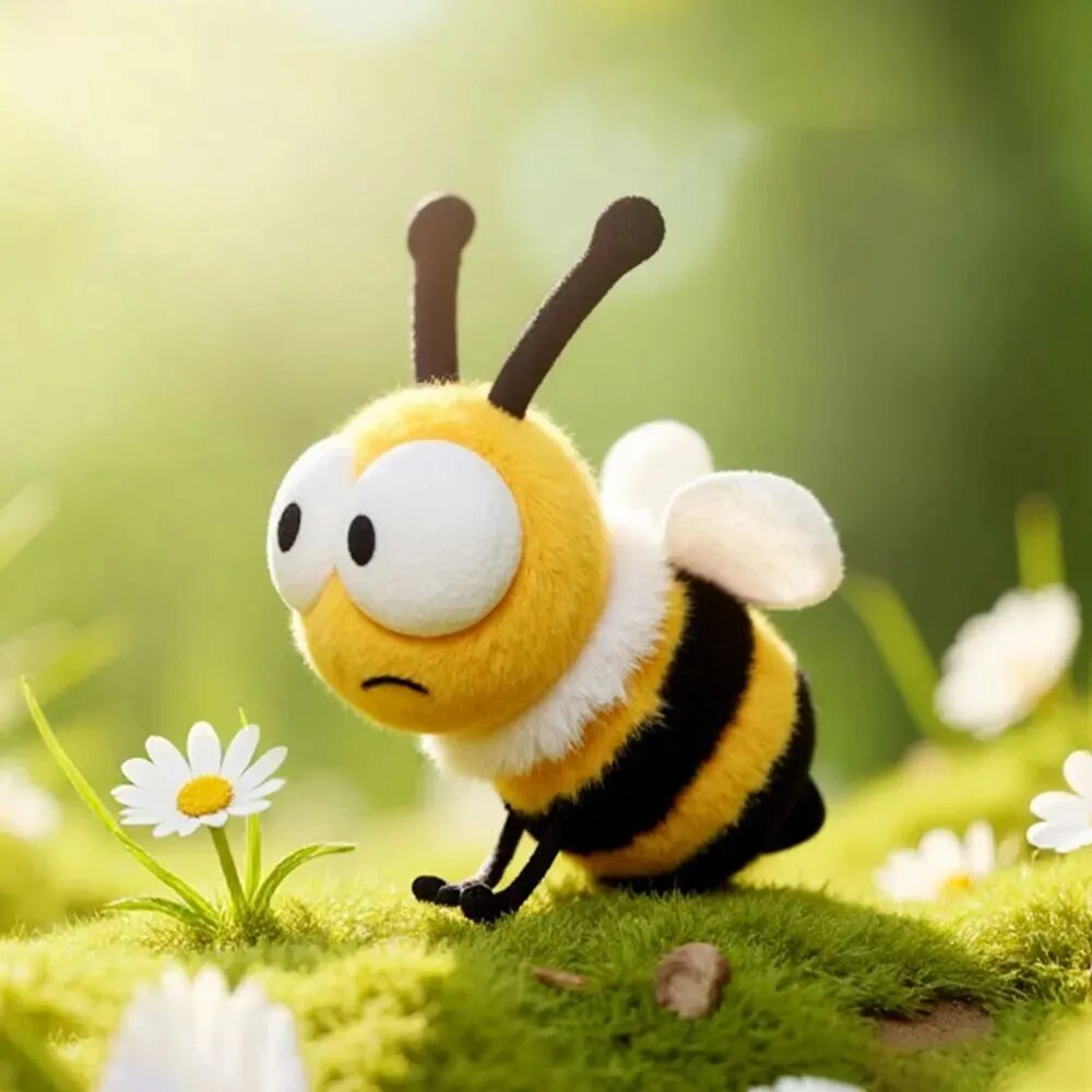 Пчела плюшевая игрушка - Мягкая игрушка пчелка из флиса, универсальная для детей
