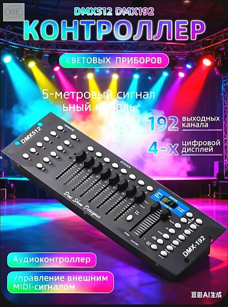 DMX-192 контроллер 5-метровый сигнальный кабель, dmx пульт светомузыкой