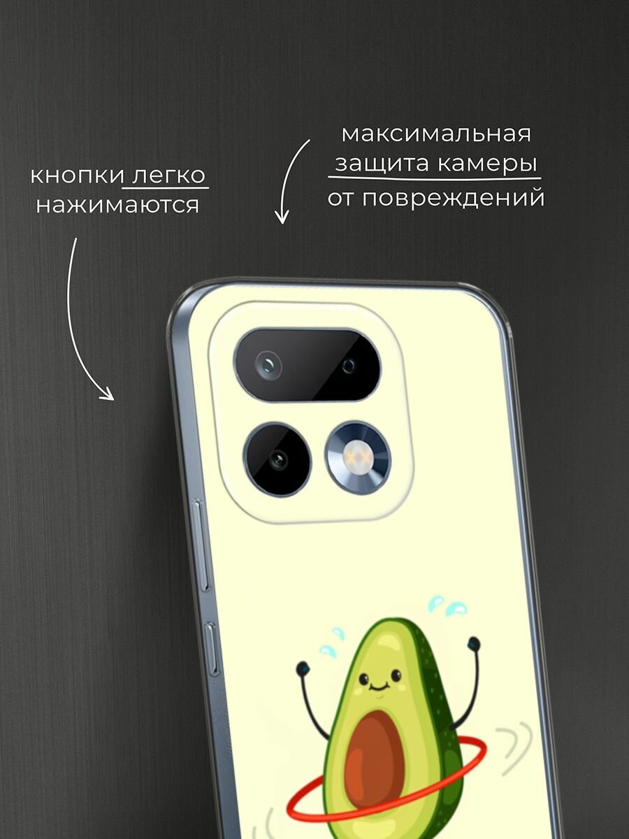 Чехол на Realme 16 Pro / Реалме 16 Про с принтом Авокадо с обручем — фото 1