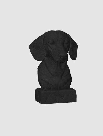 Эксклюзив! Бюст Таксы (10см, черный) - Верный друг, подарок, талисман