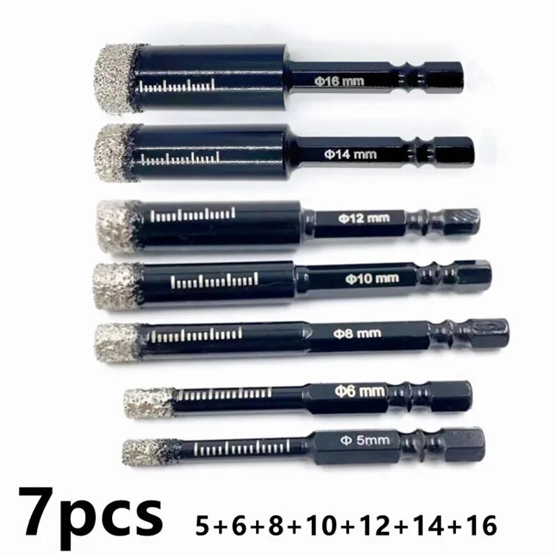 Алмазный сверлильный бур 5-16 мм для сухой сварки 7pcs (5 -16mm)