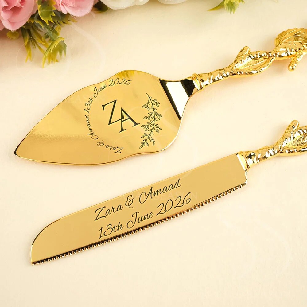 Персонализированный набор для торта, Gold Set Design 5, Font 2