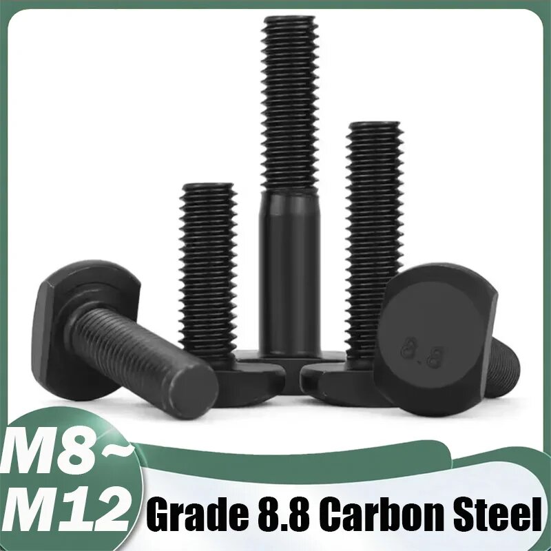 Винты Т-образные из углеродистой стали 8.8 M8 M10 M12 M8x25mm(10Pcs)
