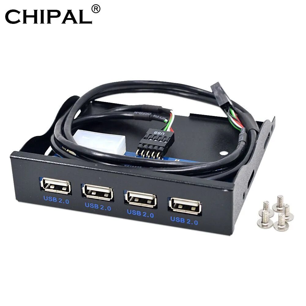 Передняя панель USB 2.0 USB-концентратор 4 порта USB2.0 Type-A для ПК 3,5 дюйма флоппи-дисковода