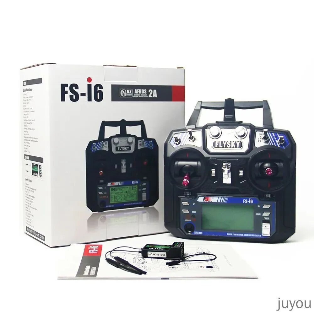 FlySky Радиоаппаратура 2.4GHz FS-i6 с приемником FS-IA6B для моделей самолетов