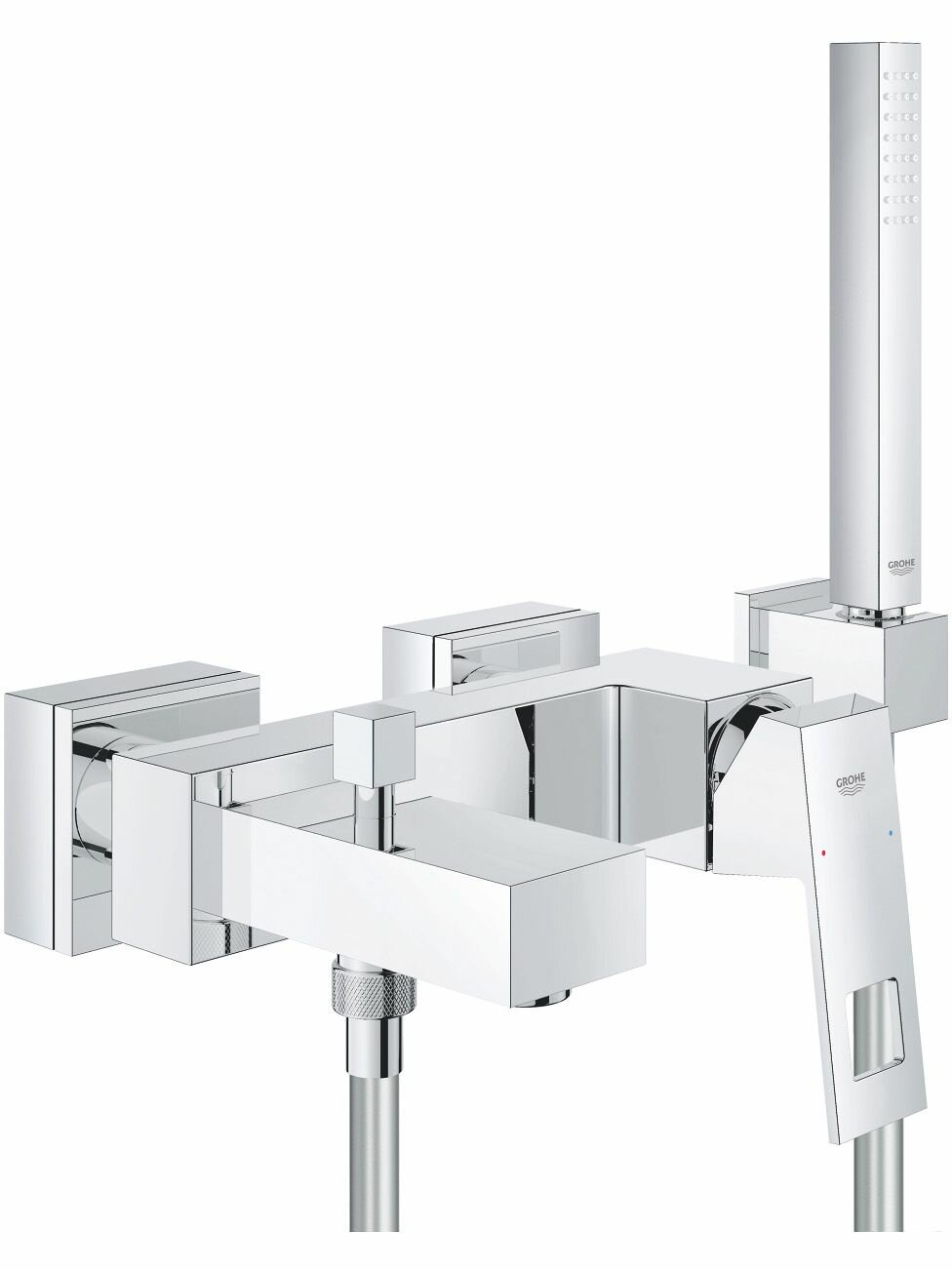 Смеситель для ванны с душем GROHE EUROCUBE 23141000 (хром, L-18,1)