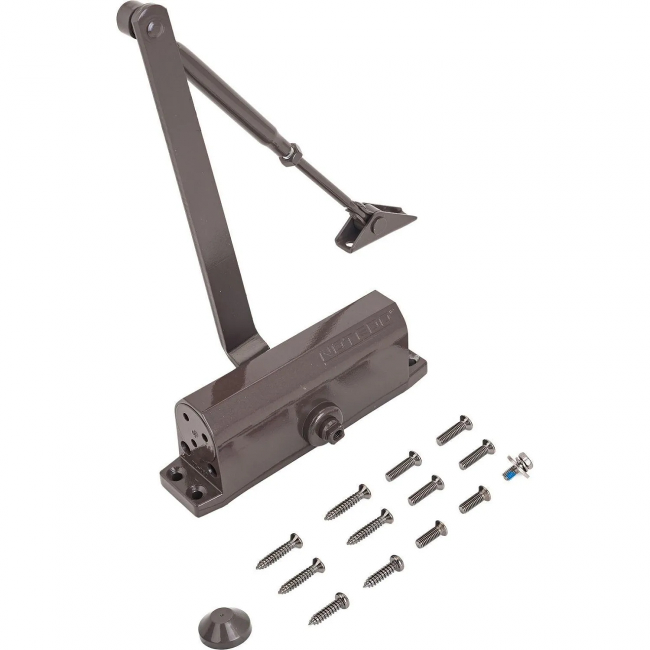 Доводчик дверной NOTEDO DC-080 BROWN 60-120 кг корич. (10) 2212512 488