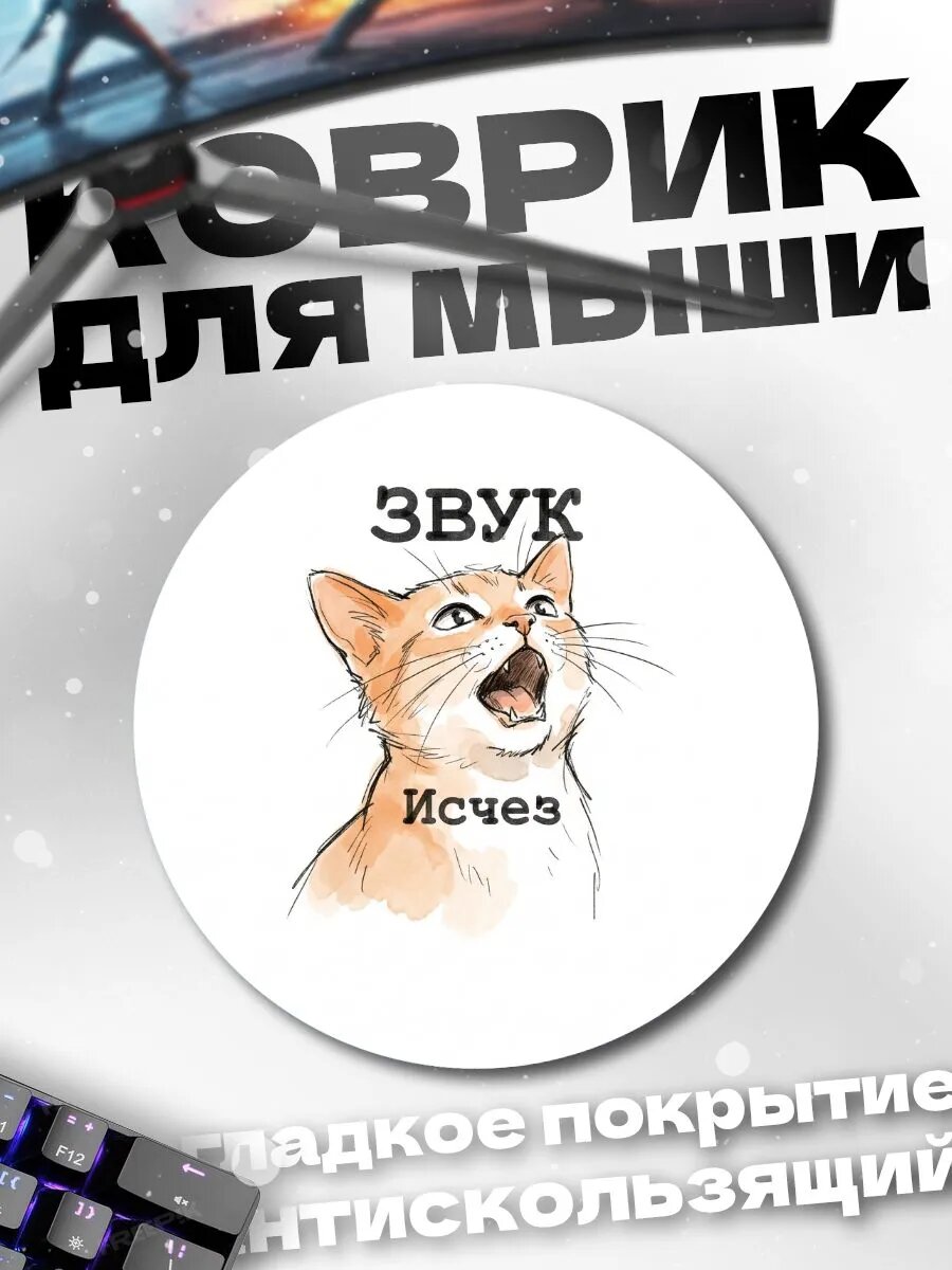 Коврик для мышки (круглый) Звук исчез
