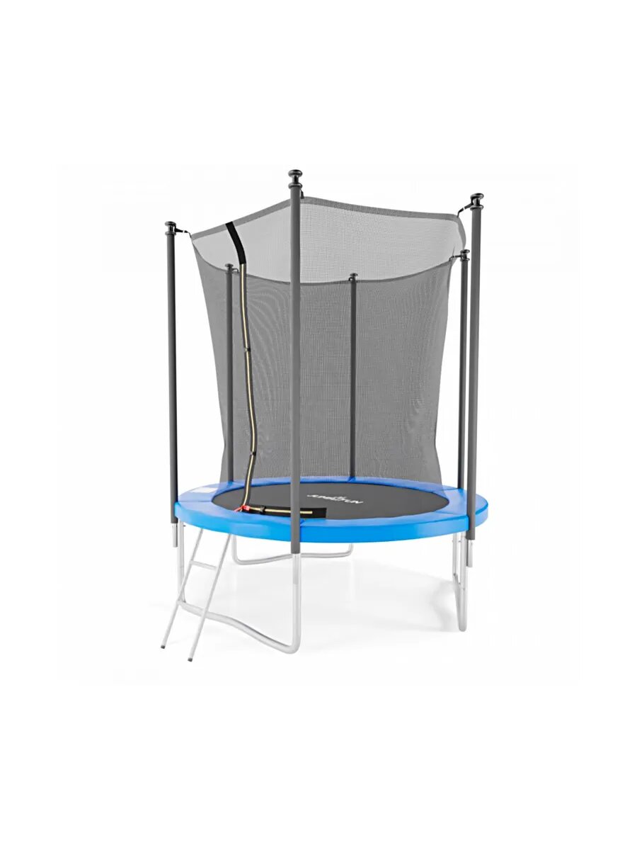 Батут с защитной сеткой JUMP4FUN 6 ft с лестницей, синий
