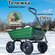 Тачка садовая литая 4 колеса, объем 75 л, нагрузка 250 кг, зеленый цвет, ABS пла...
