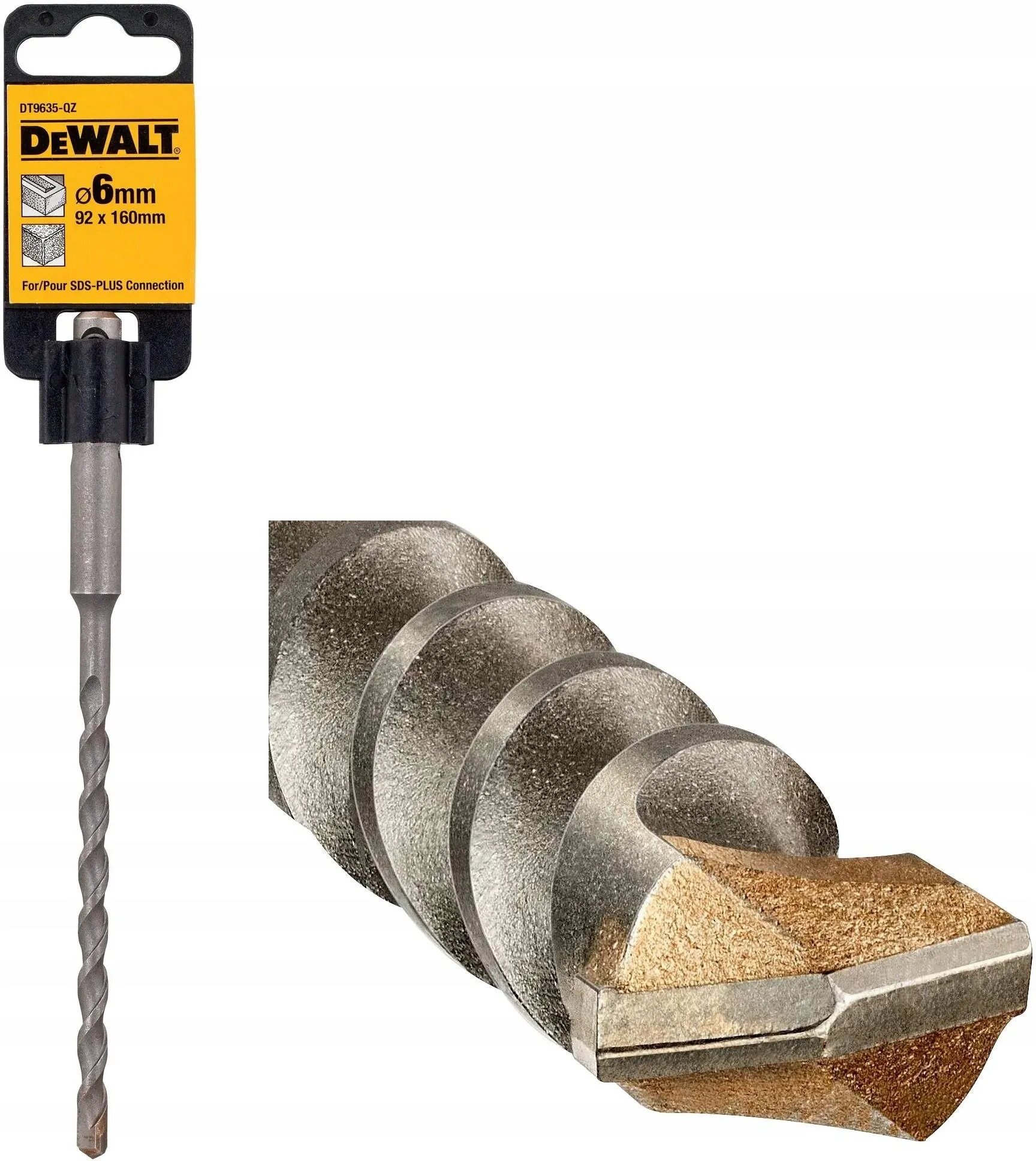 Бур по бетону Dewalt DT9635-QZ, SDS-Plus, 6 мм, 160мм. Заточка 140 град