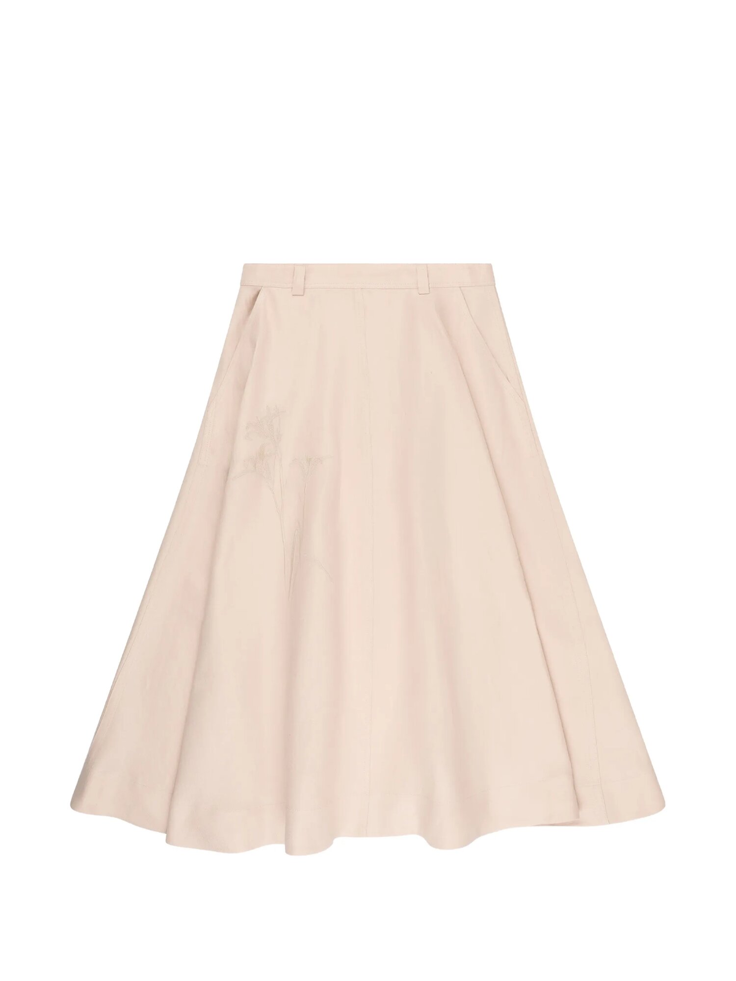 Юбка Floral-embroidered midi skirt