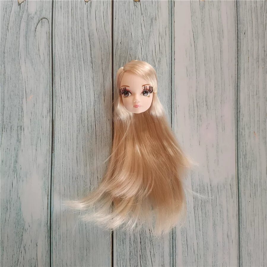 Деревянная голова куклы BJD для макияжа DIY и художественного обучения, размер менее 30 см, модель 9090