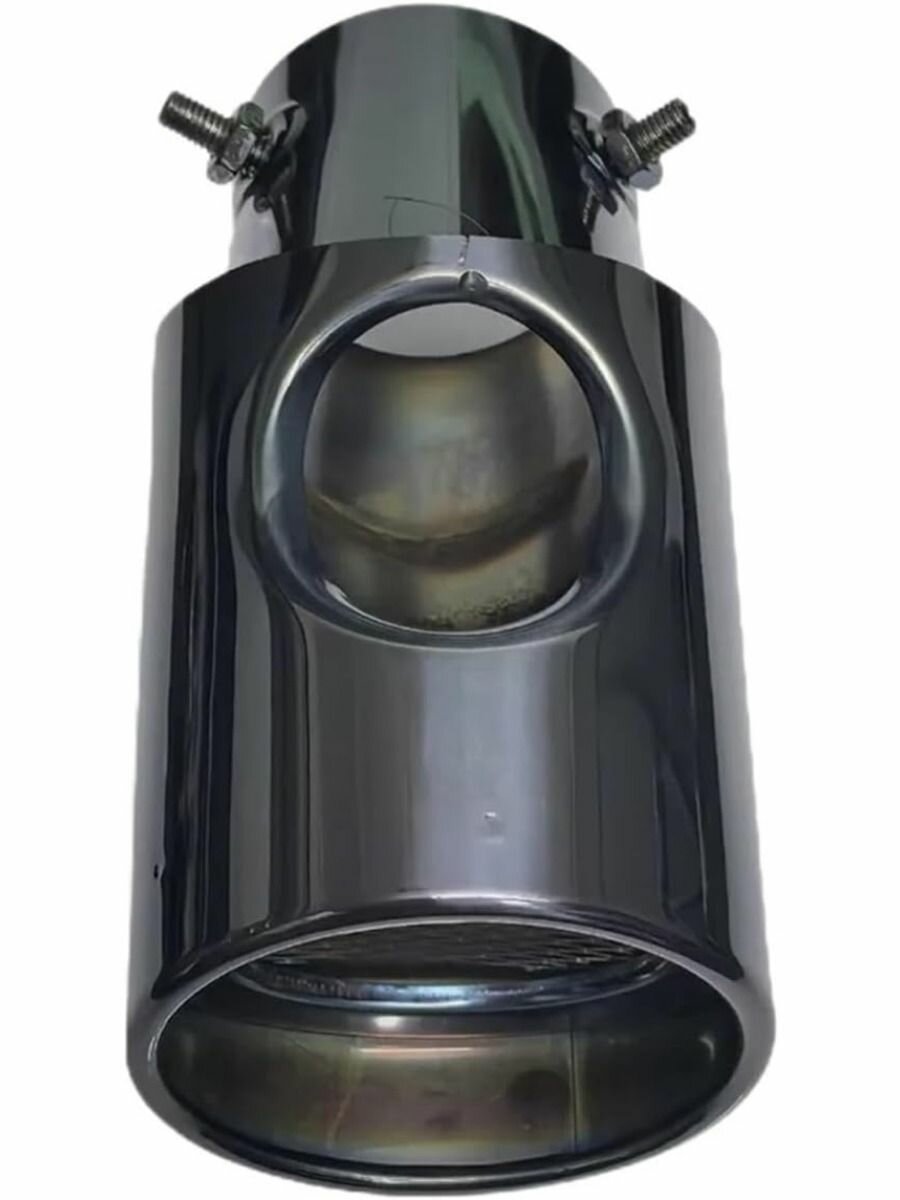 Насадка на глушитель для Mitsubishi Pajero V31 V33 V73 V93 V97 2007-2019 — изогнутая нержавеющая выхлопная насадка (серебристая/чёрная/сине-голубая)