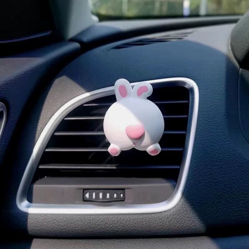 Милое кролик-зад Air Vent Clip Свежий камень-диффузор из керамики для автомобиля, 1 шт