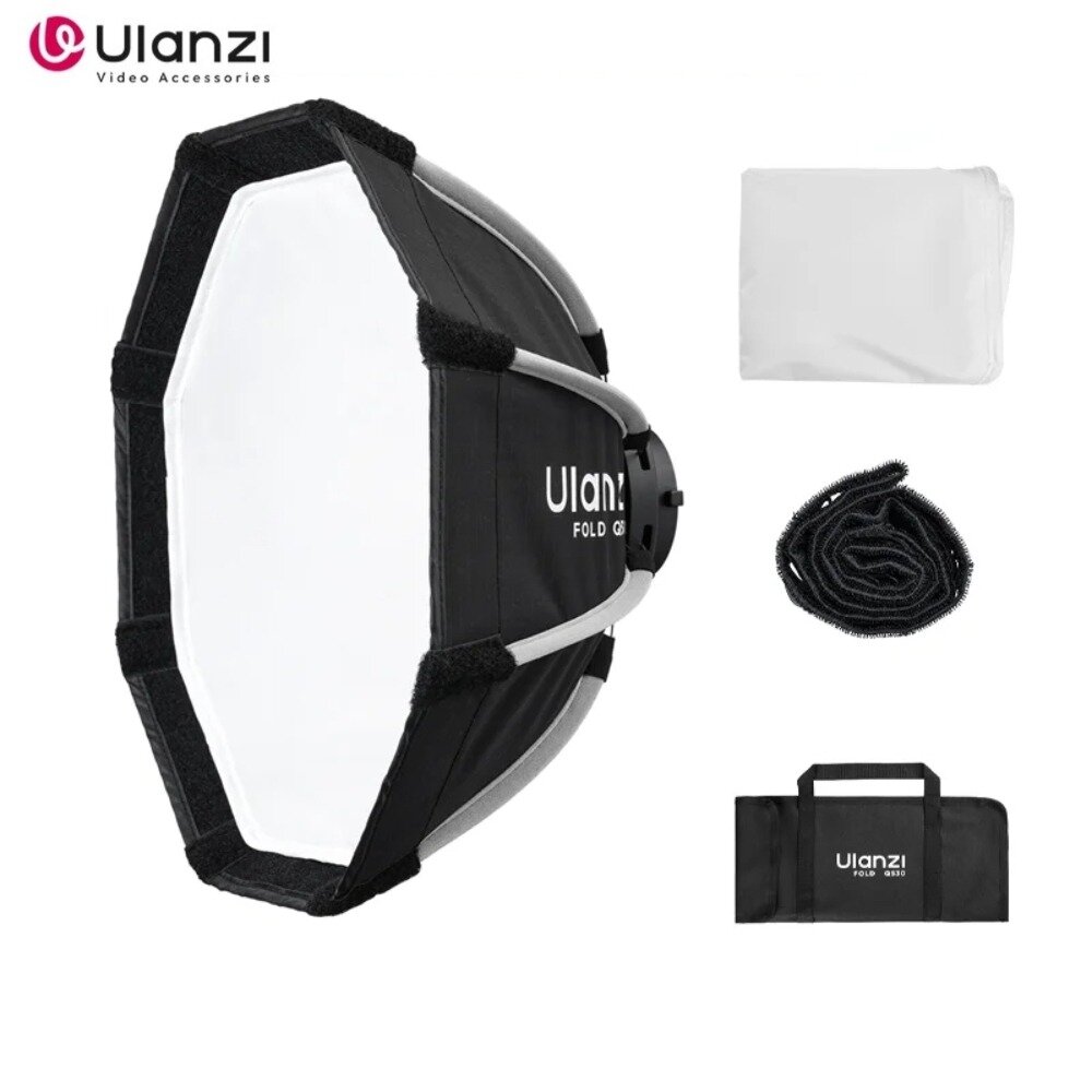 Ulanzi FOLD QS30 Восьмиугольный мягкий световой короб 30 см, мини-байонетный складной быстросъемный абажур Baorong