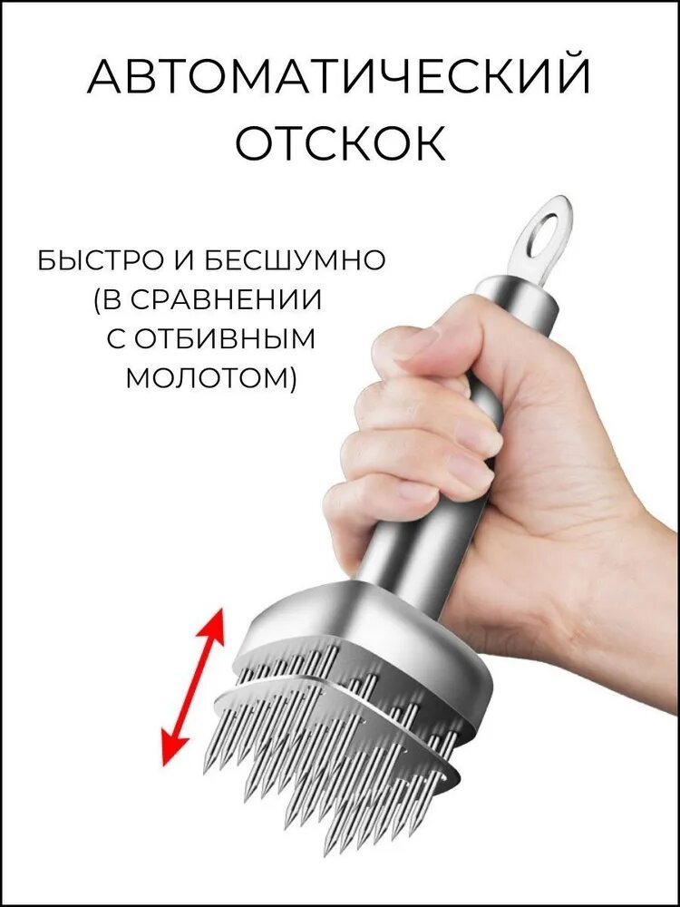 Тендерайзер для мяса, молоток для мяса из нержавеющей стали, артикул 3059239989 — фото 1