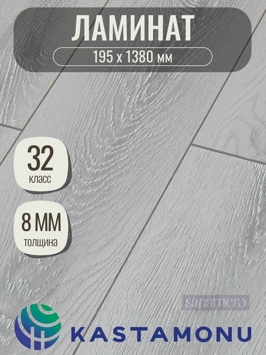 Ламинат Kastamonu Sunfloor 8/32 4V Вяз Бейкер SF36 (195 х 1380мм), 2.153м кв, 8 шт/уп