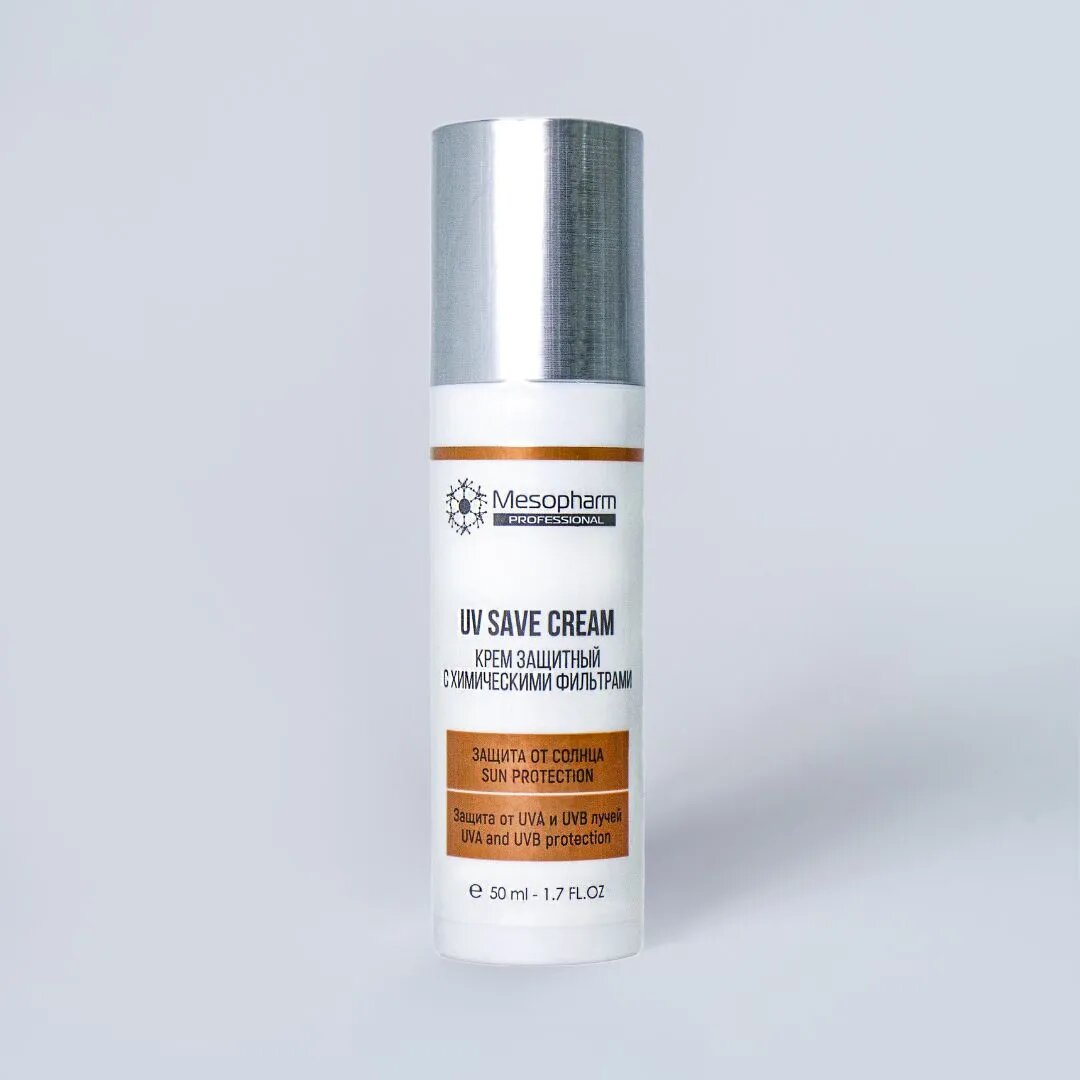 Крем защитный с химическими фильтрами 50 мл UV SAVE CREAM Мезофарм / Mesopharm professional