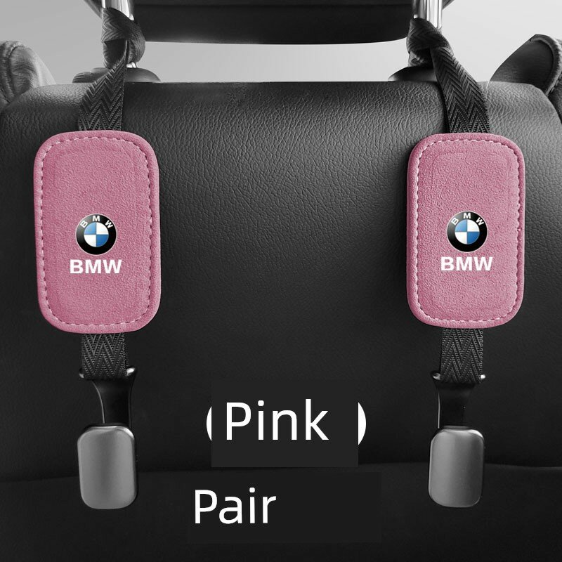 BMW совместимый крюк для спинки сиденья, пара, розовый, подходит для моделей 3, 5, 7 серий, i3, X1, X3, X5, X7