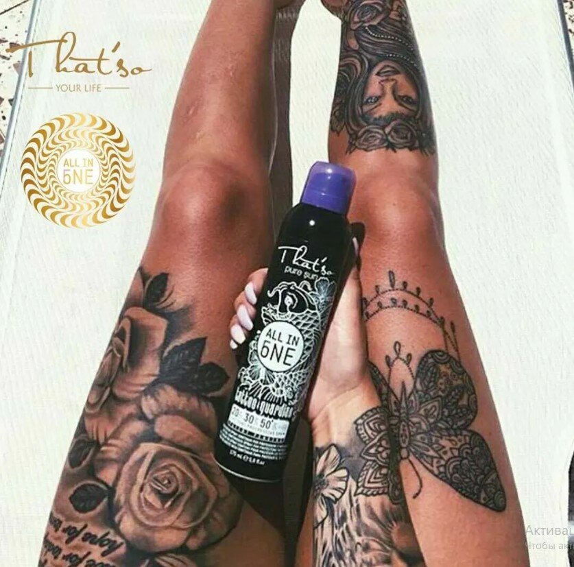 ThatSo Pure Sun Солнцезащитный спрей с прогрессирующим SPF 20/30/50+ для защиты татуировок All in One 175мл.
