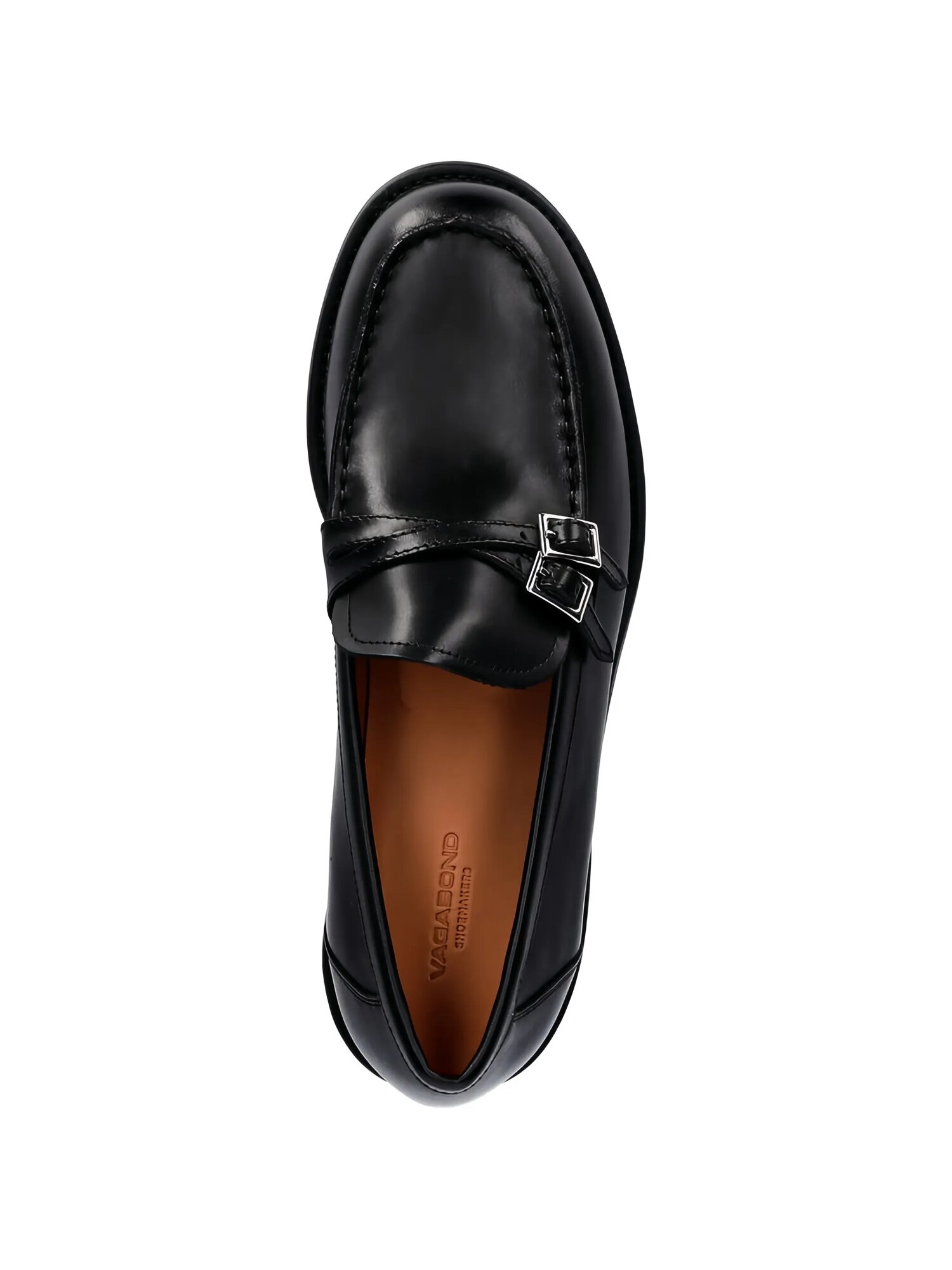 Лоферы VAGABOND Buckle strap loafers, размер 40 EU, black/black — фото 1